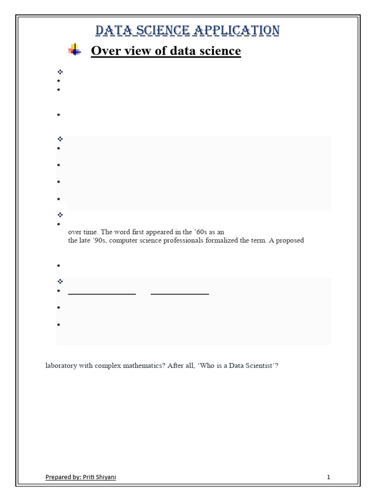 1_Data Science Application | PDF 1_Data Science Application | PDF
