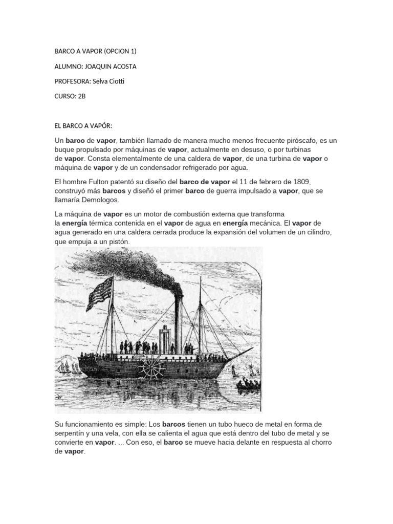 Barco A Vapor | PDF