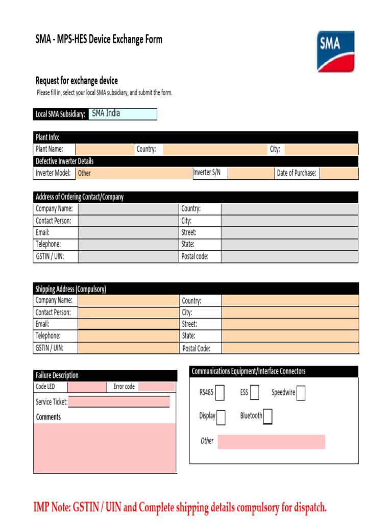 SMA - MPS - LC - Forms - V1 Rev4 - 202004 | PDF