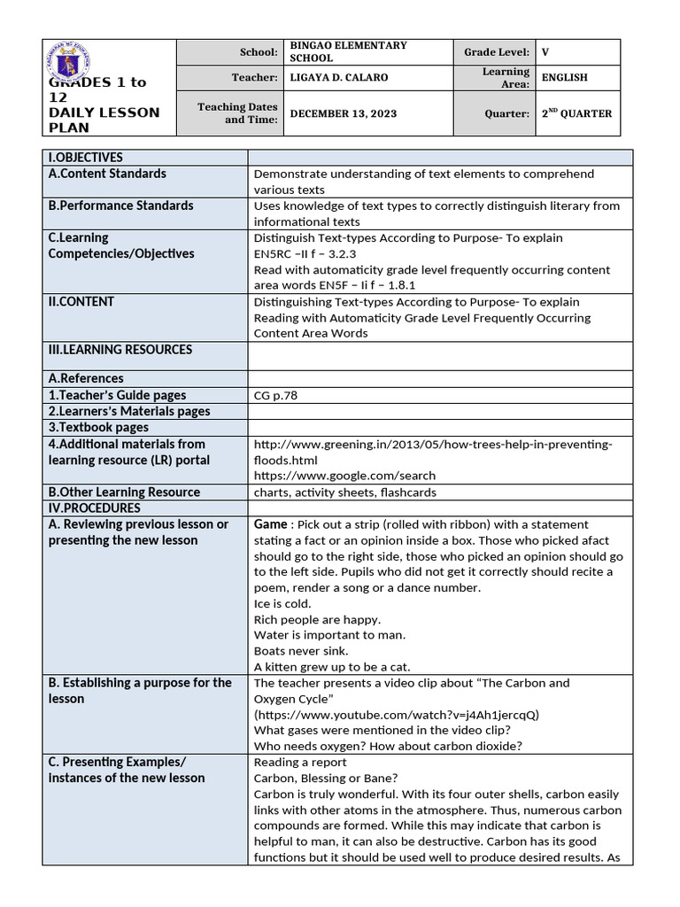 DLP English-5 Q2 W6 | PDF