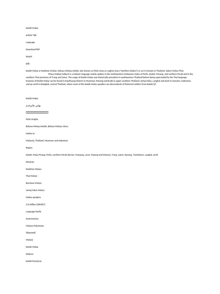 kedah | PDF