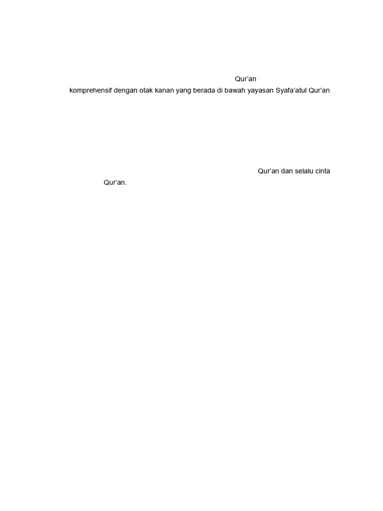 Pengertian Metode Wafa | PDF