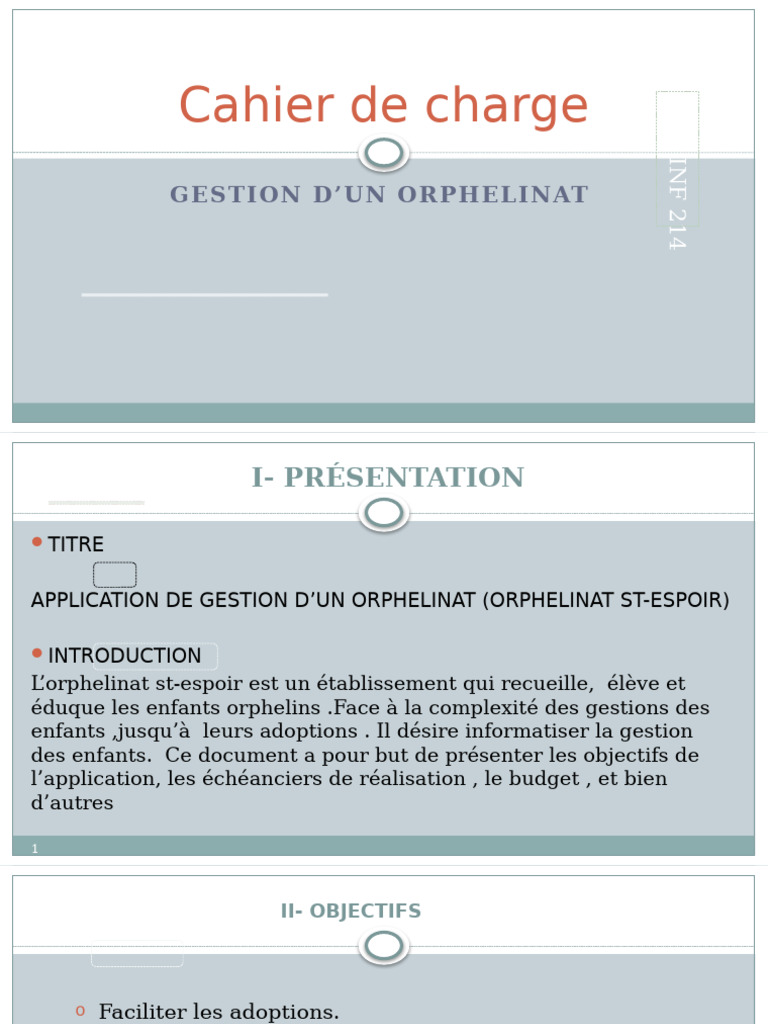 Cahier de Charge (Orphy) | PDF