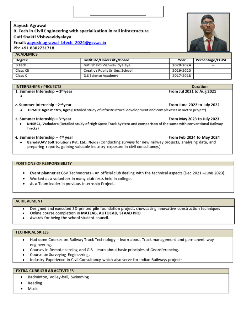 Aayush Cv Pdf