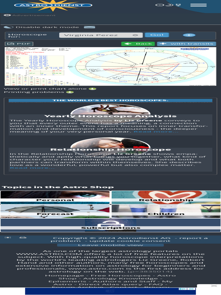 Free Astrology Chart - Astrodienst 3 | PDF Free Astrology Chart - Astrodienst 3 | PDF