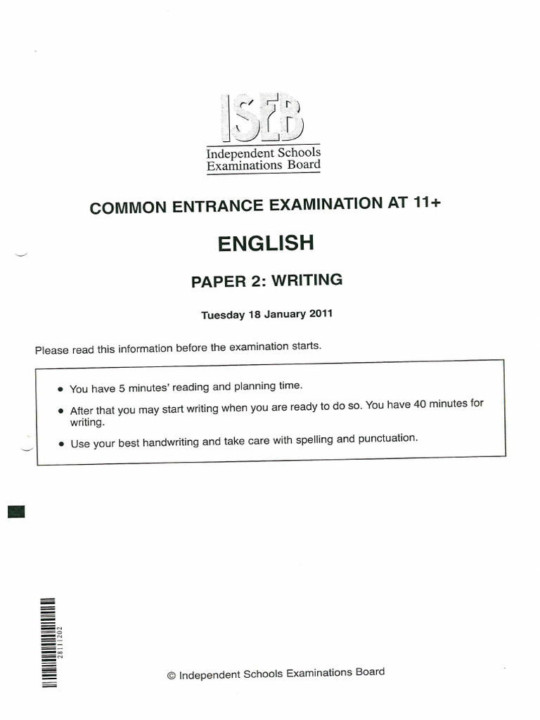 Iseb English p2 j2011 | PDF