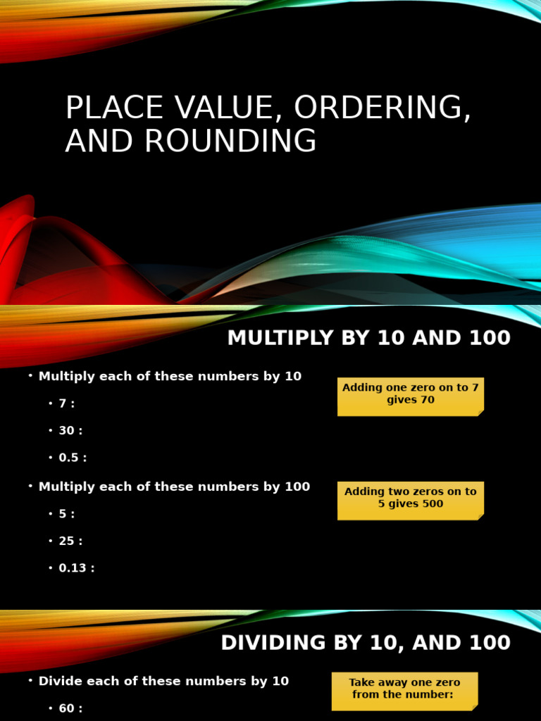 Year 7 Place Value, Ordering, and Rounding | PDF