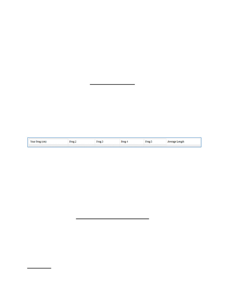 FROG DISSECTION LAB WORKSHEET | PDF