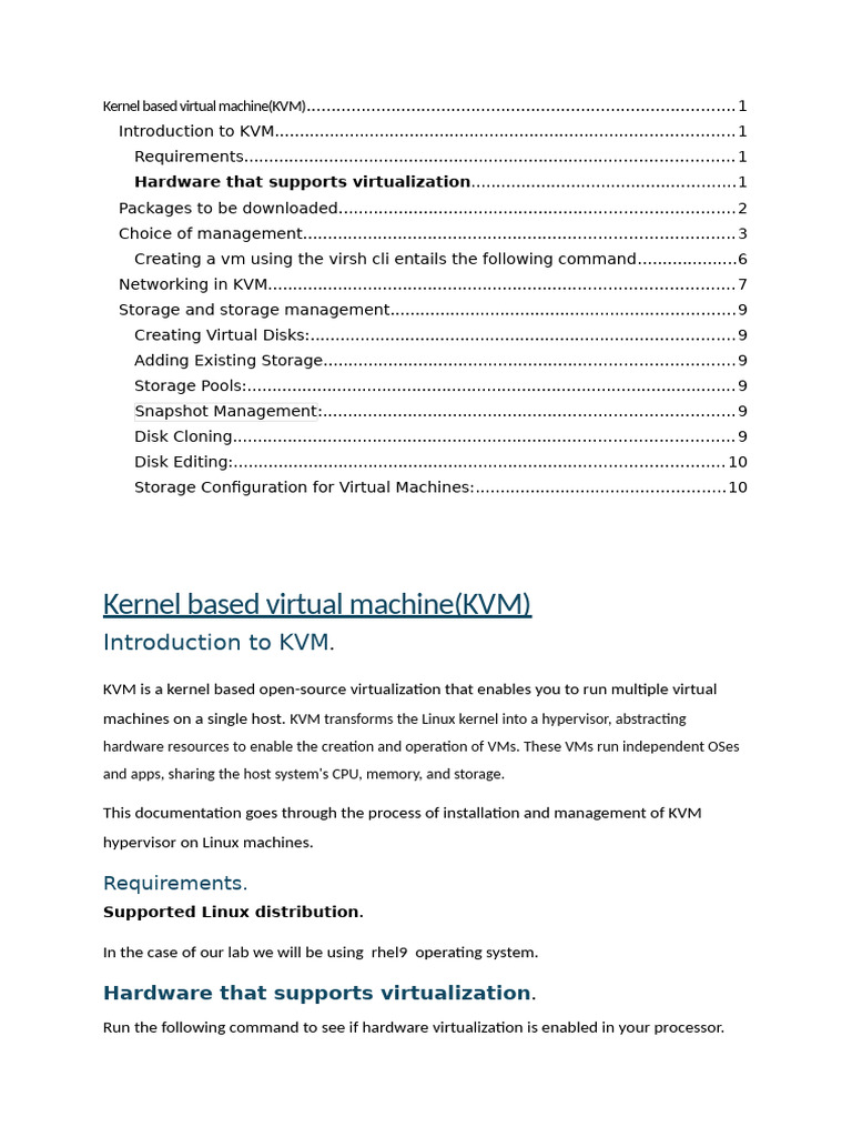 Kernel Based Virtual Machine | PDF