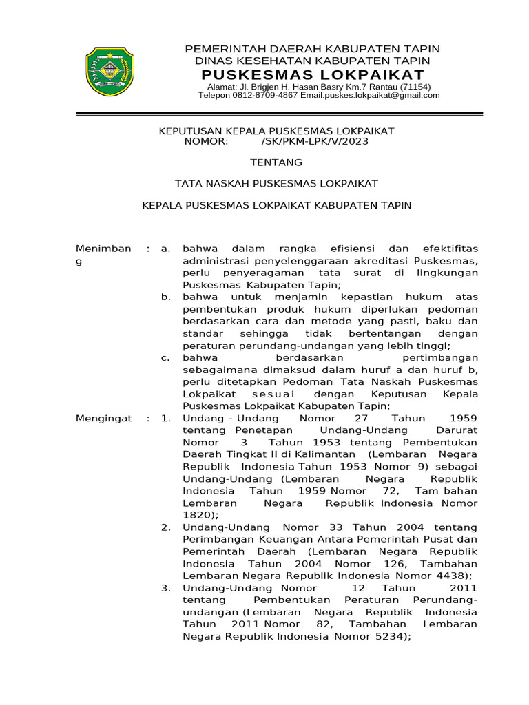 1.2.2.1 Pedoman Tata Naskah Fix | PDF