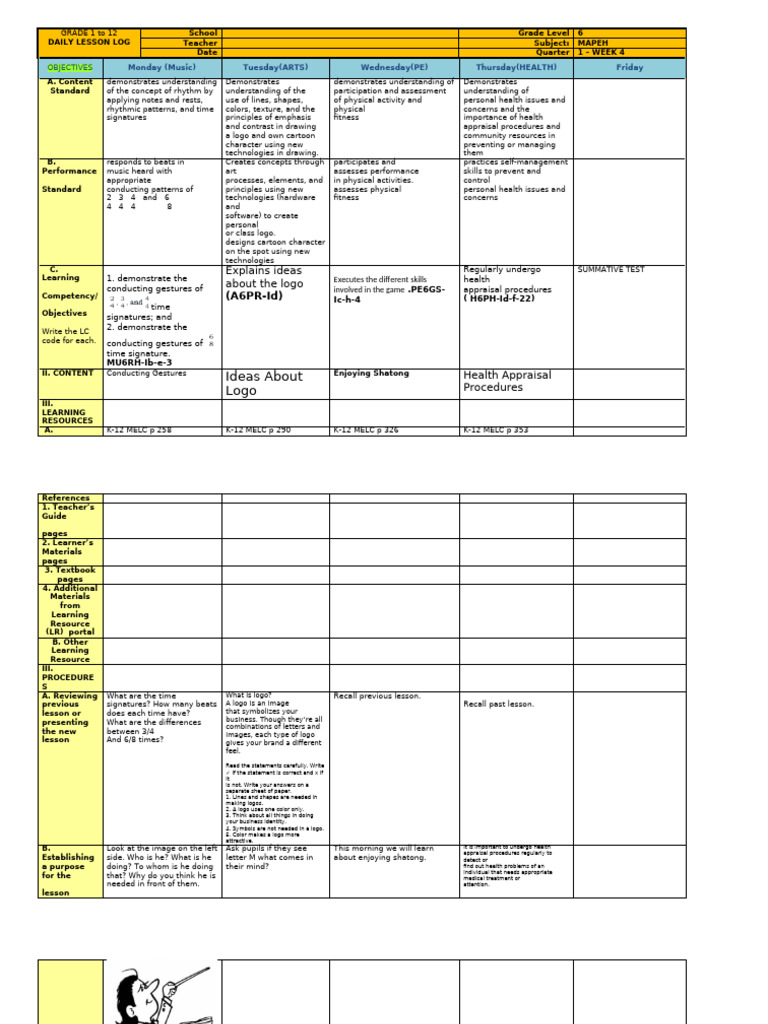 WEEK4 DLL MAPEH | PDF