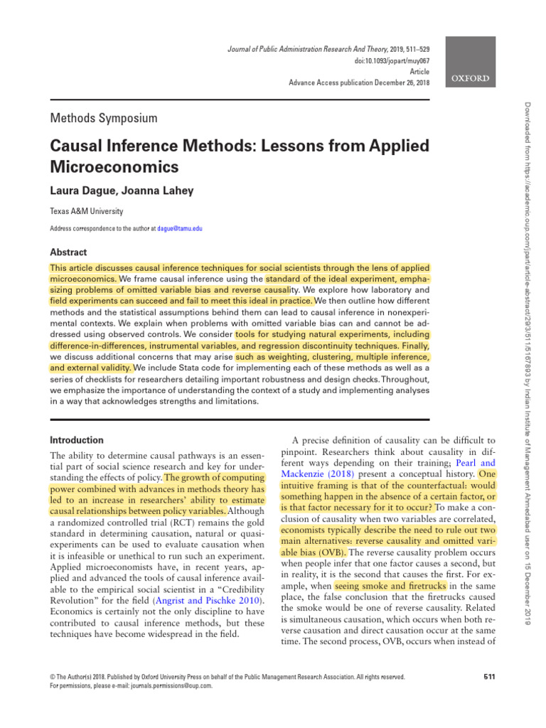 2. Causal Inference Methods | PDF