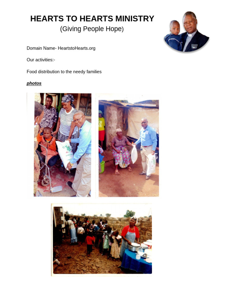 Hearts To Hearts Ministry | PDF