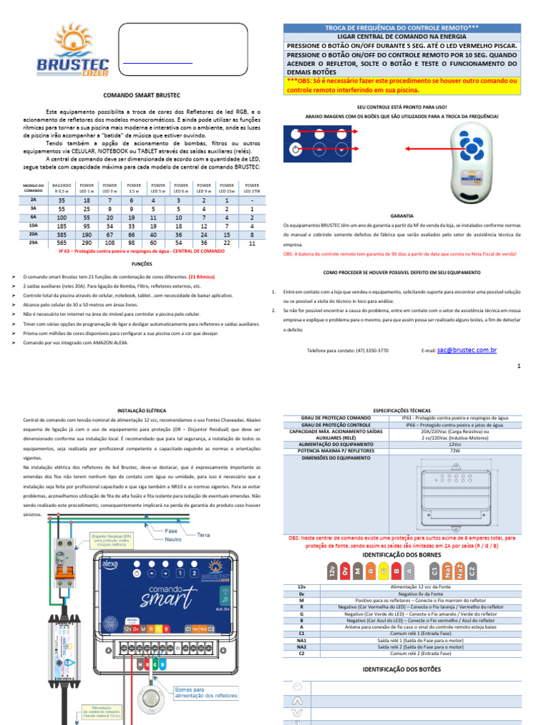 Manual Central Comando Smart Com Alexa | PDF | Rede de computadores | Wi-Fi