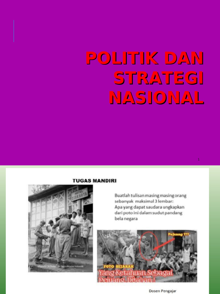 Politik Dan Strategi Nasional | PDF