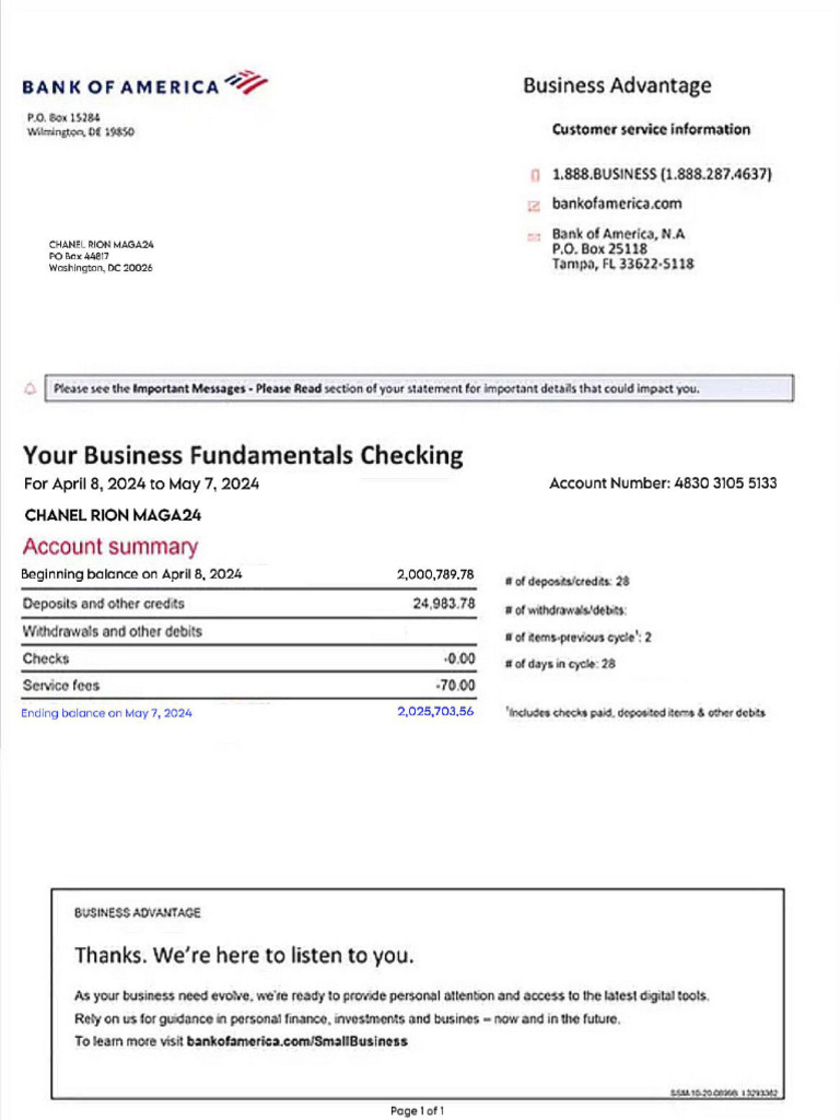 BoFA Documents | PDF