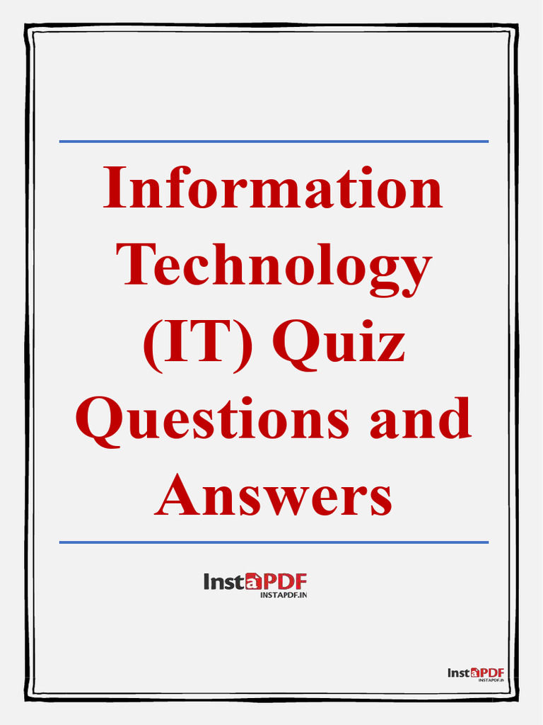 Instapdf - in It Quiz Questions and Answers 874 | PDF | Microsoft Excel ...
