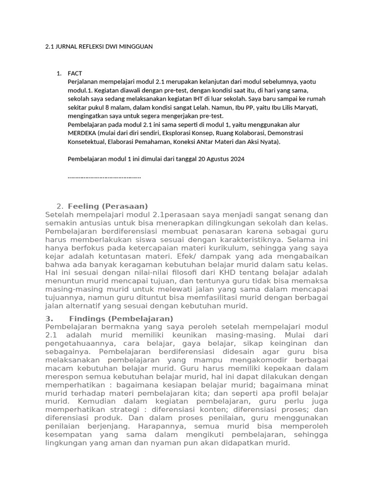 Jurnal Refleksi Dwi | PDF