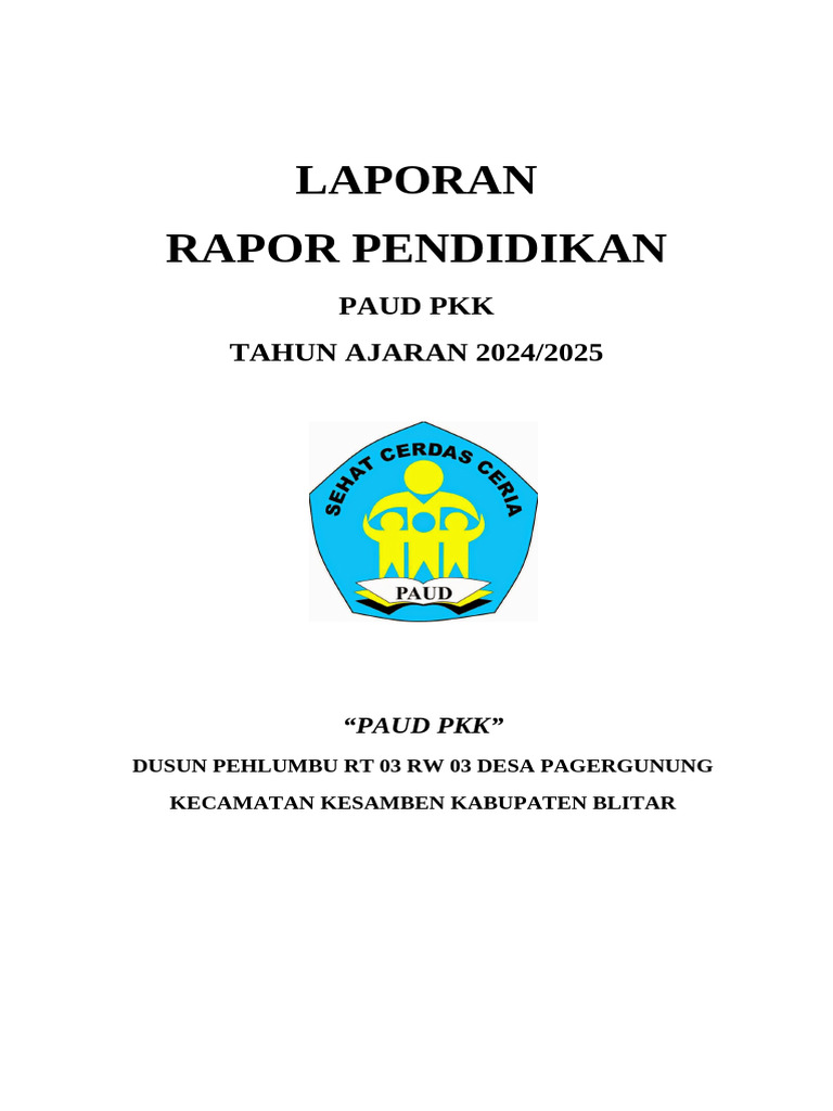 Cover Rapor Pendidikan | PDF
