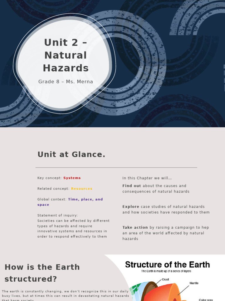 Unit 2 - Natural Hazards | PDF | Plate Tectonics | Foreign Language Studies