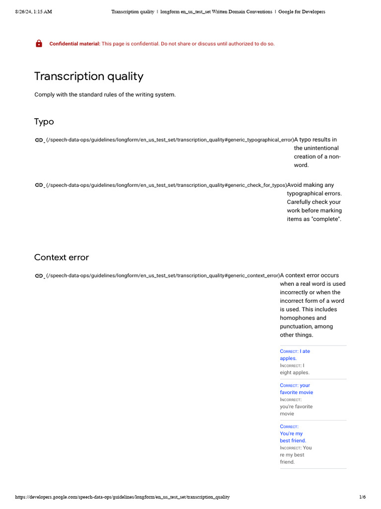 WDC - 4 Transcription Quality | PDF