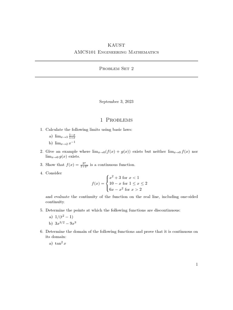 Probem set 2 | PDF