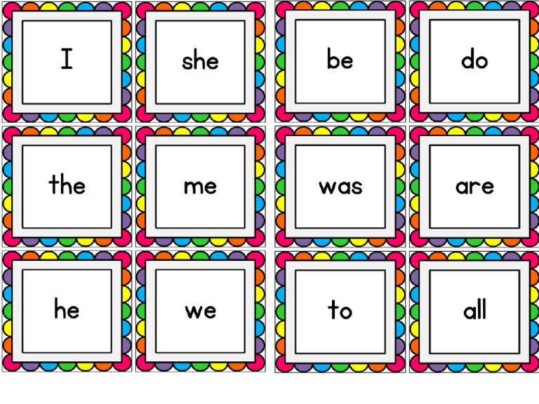 Tricky Words To Print | PDF