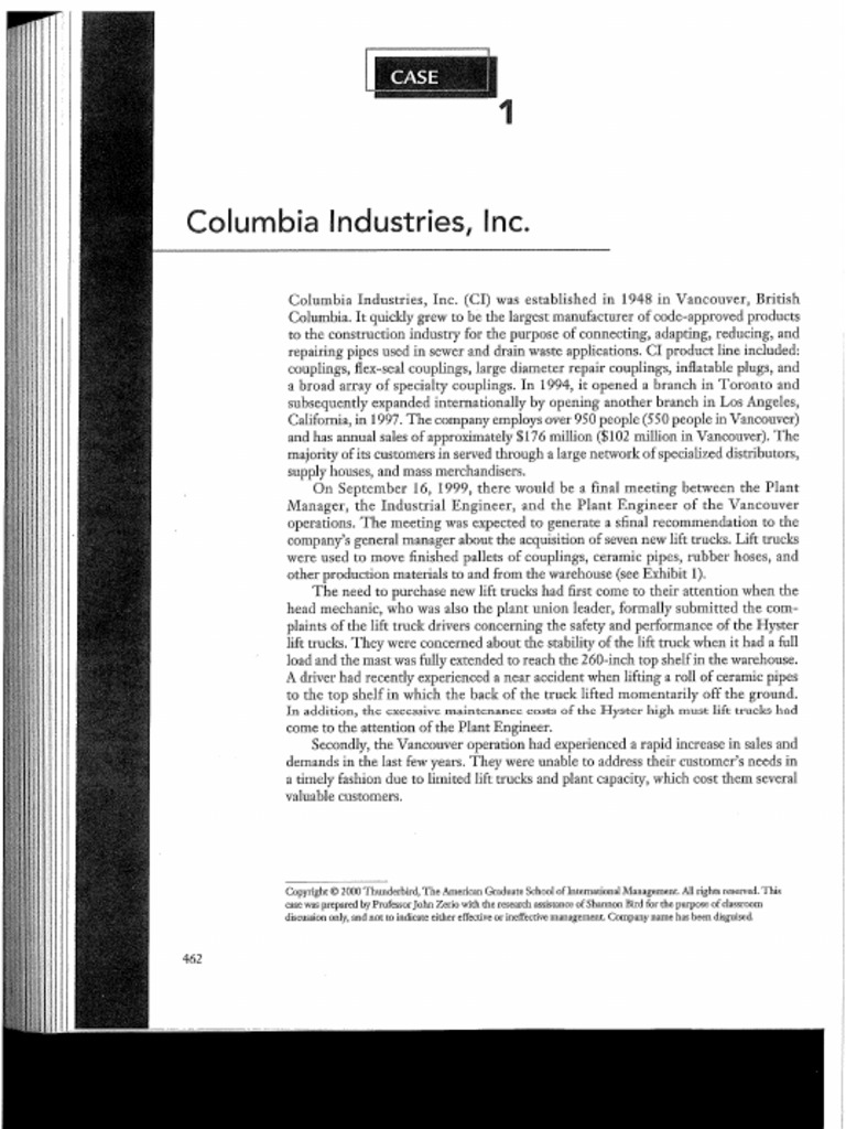 Columbia Industries | PDF