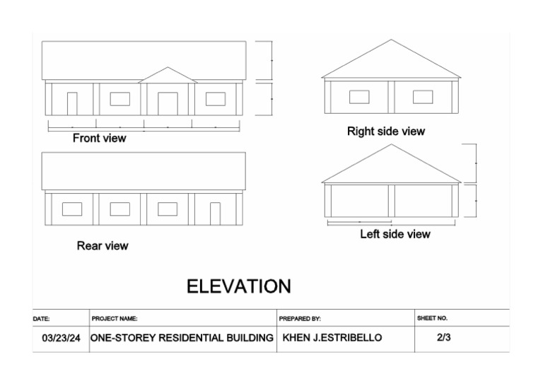 Final Elevation Simbahan | PDF