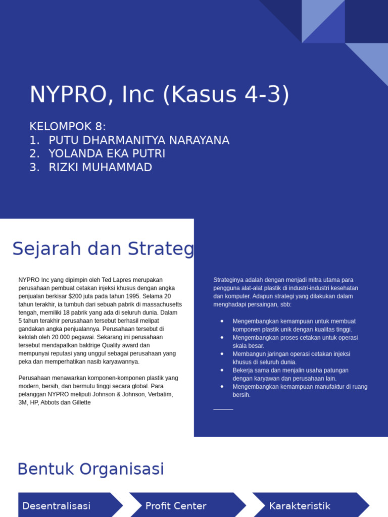 KLMPK 8 - Nypro - Case Study 4-3 (Final) | PDF