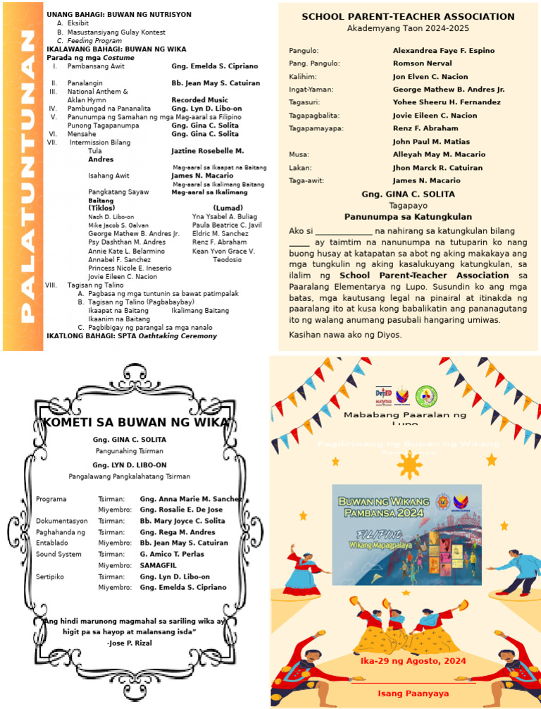 Buwan NG Wika Program 2024 | PDF