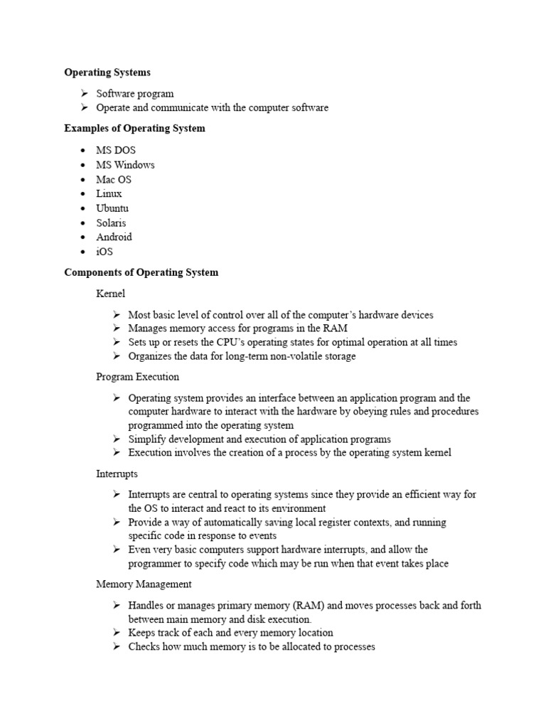 Operating Systems | PDF