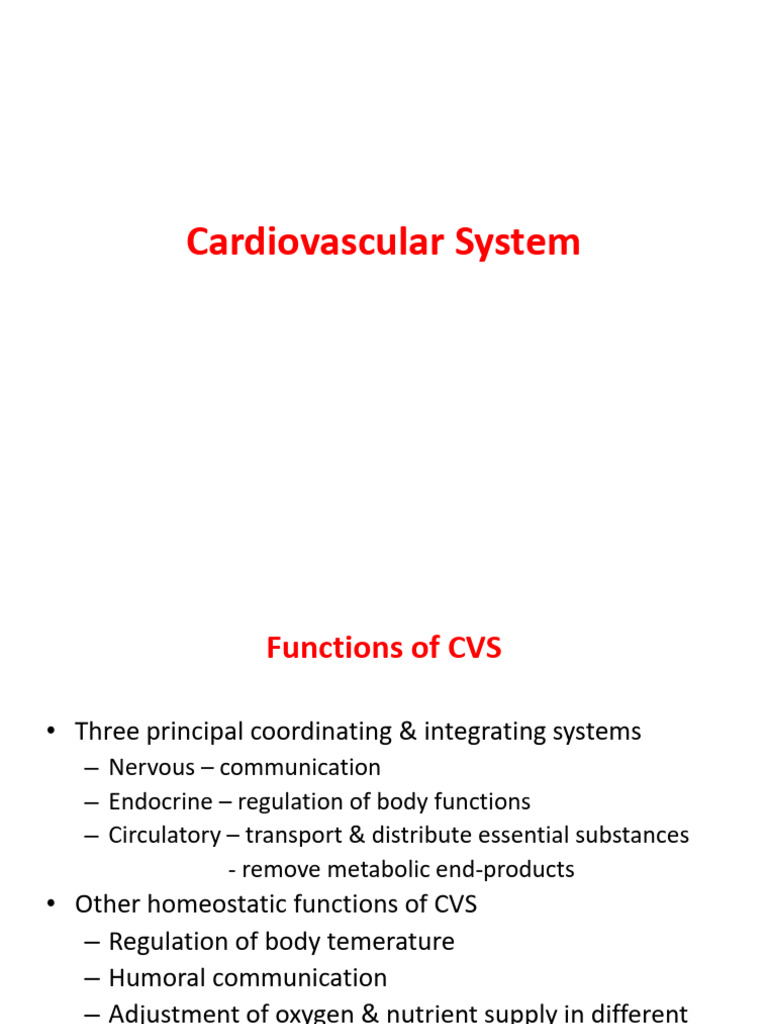 Introduction to Cardiovascular Physiology | PDF