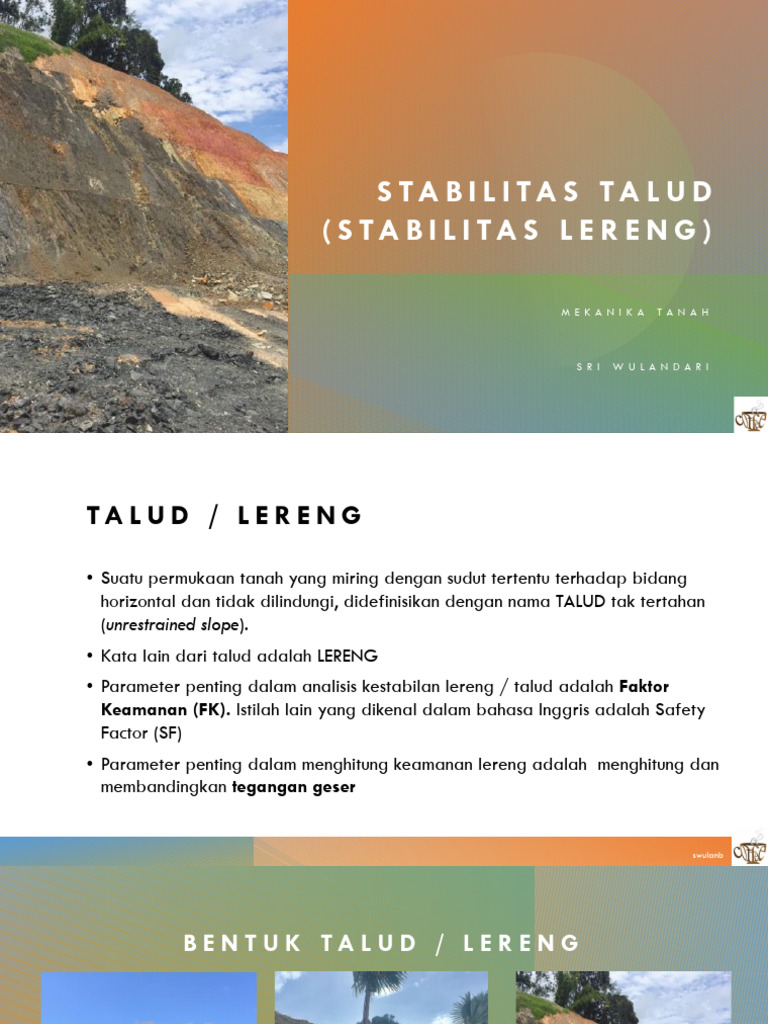 MG 10 Stabilitas Lereng | PDF