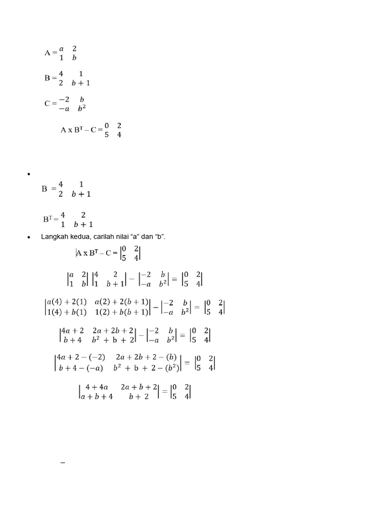 Soal Transpose Matriks | PDF