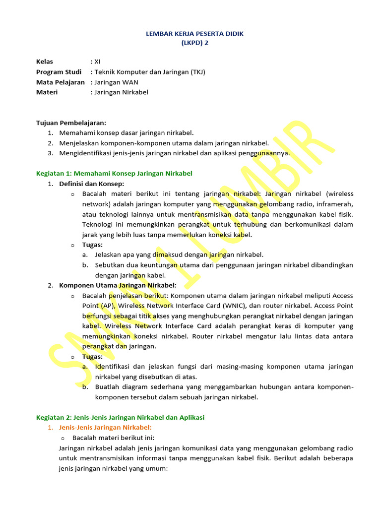 LKPD 2 Wan | PDF