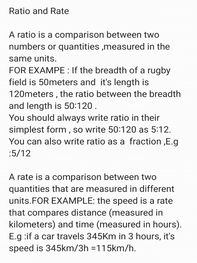 Ratio and Rate - 230607 - 193256 | PDF
