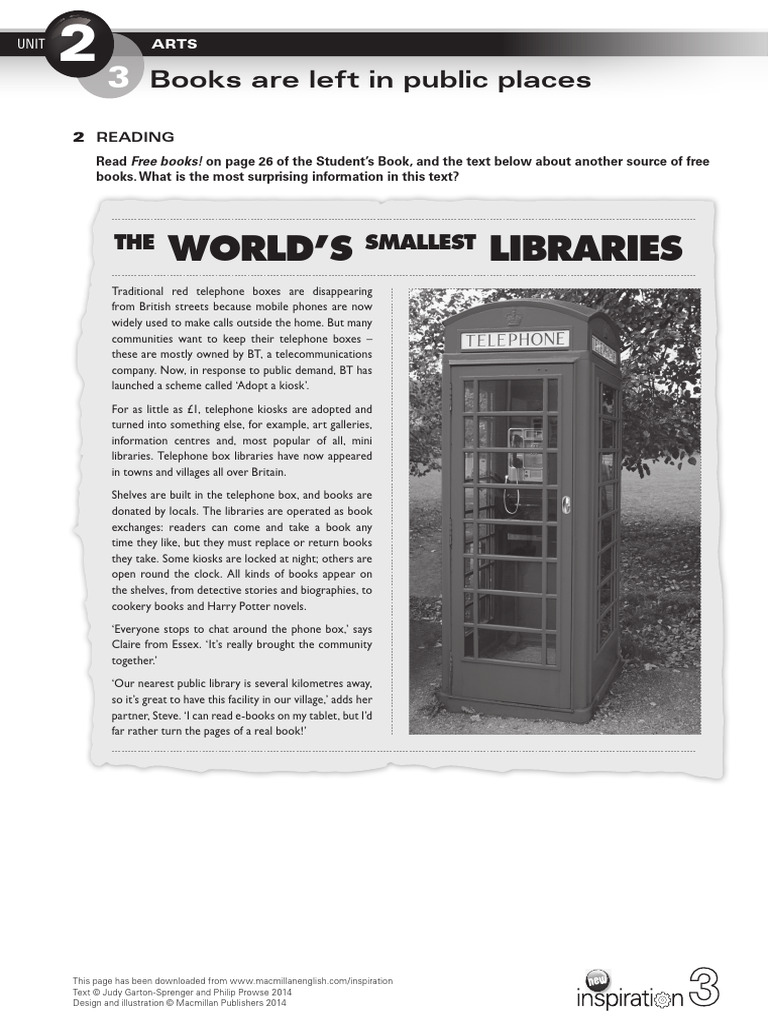 New_Inspiration_Students_Book_Reading_Texts_Level_3_Unit_2 | PDF