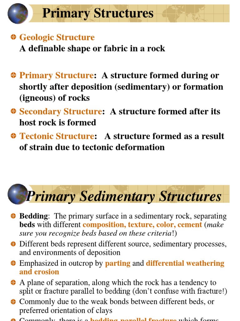 0 Primary Structures | PDF | Sedimentary Rock | Rock (Geology)