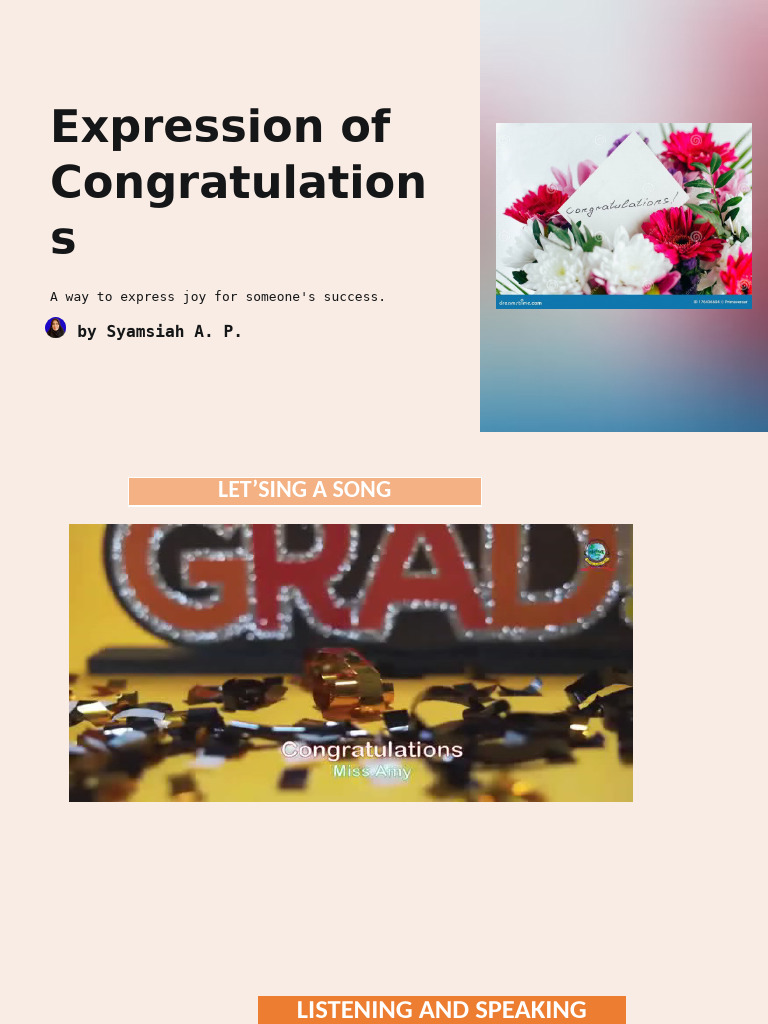 Expression of Congratulations | PDF