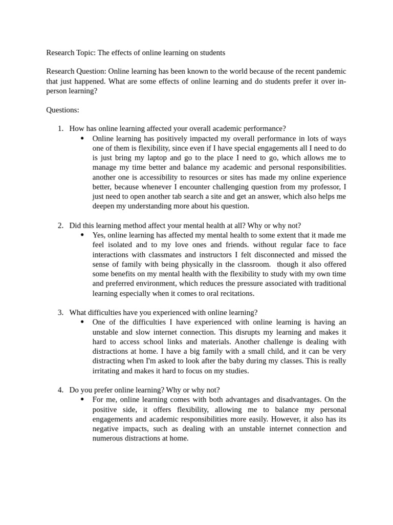Research Topic With Answer | PDF