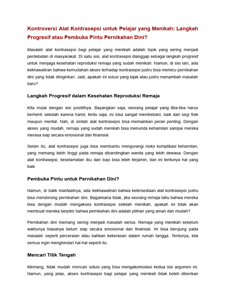Contoh Esai | PDF