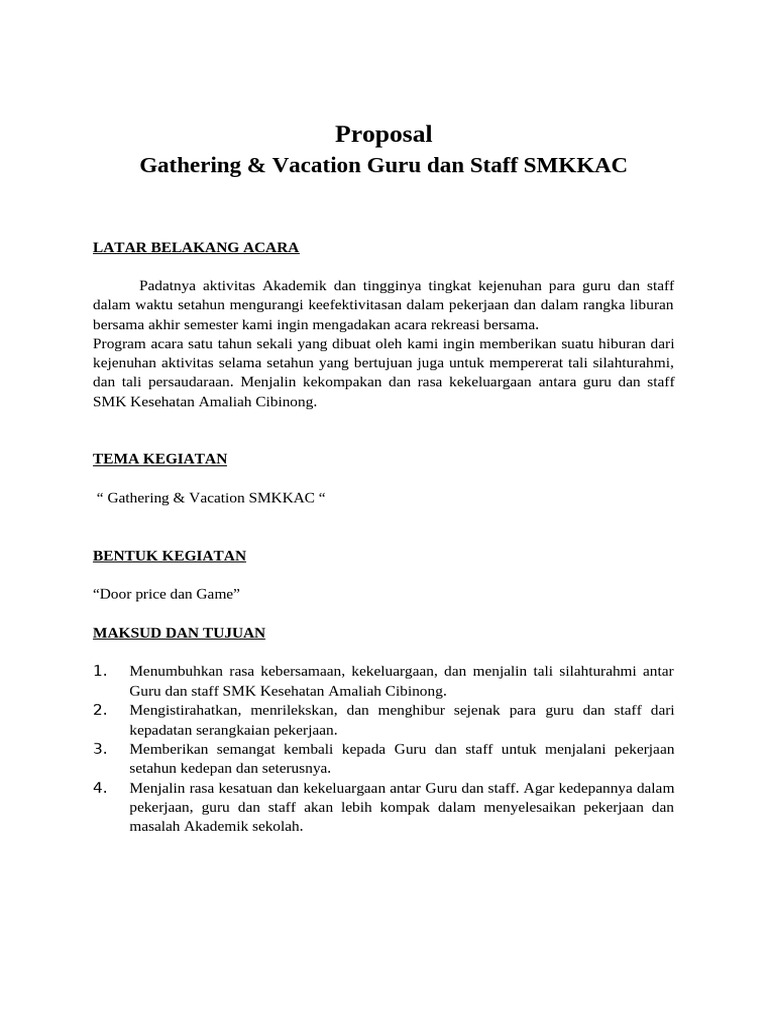 Proposal Gathering | PDF