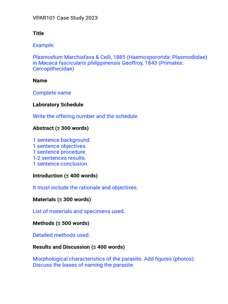Case Study Format | PDF