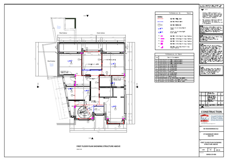 Construction: First Floor Plan Showing Structure Above | PDF