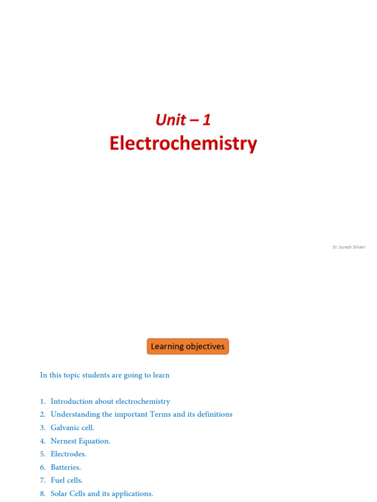 Electrochemistry - All | PDF