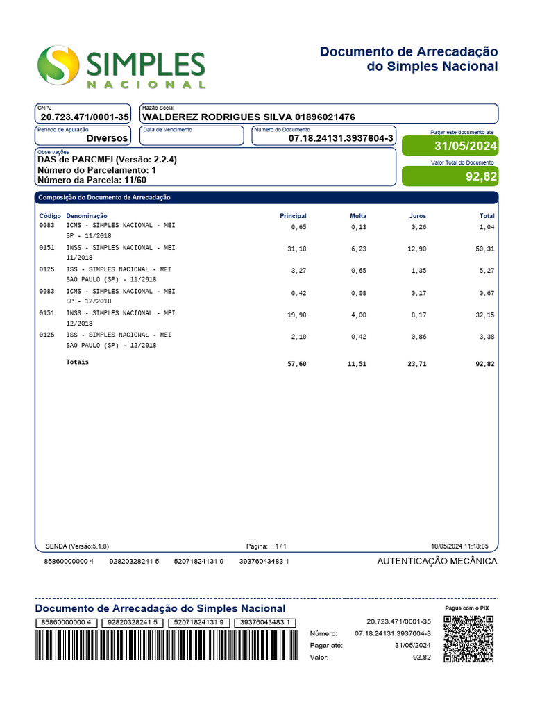 ExibirDAS-10052024 111924 04 2024 | PDF