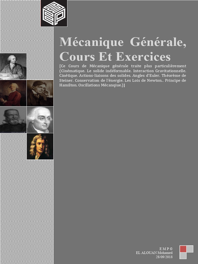 Mecanique Generale Cours Et Exercices EL | PDF