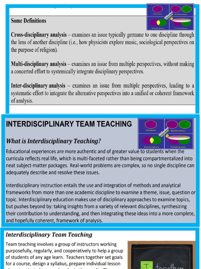 Interdisciplinary Team Teaching | PDF