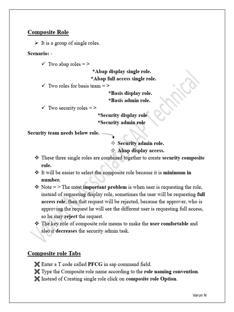Composite and Derived Roles 1723055416 | PDF